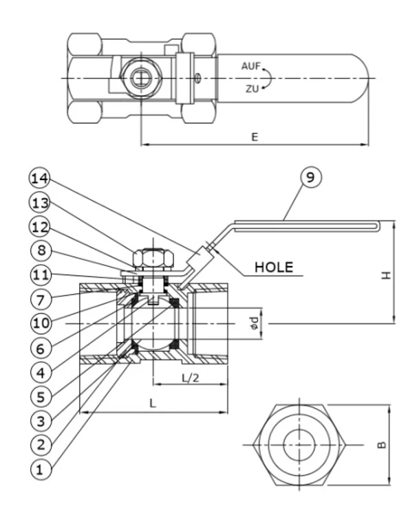 One Piece Stainless Steel Ball Valve, NPS 1/4"~2" Manufacturer